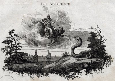 The snake. Fable of Esope. (Greek writer Esopo or Ecopus, 6th century ...