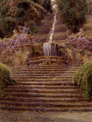 The Cascade, Villa Cicogna by George Samuel Elgood