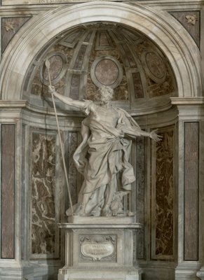 Statue of St. Longinus, at the Base of the Four Pillars Supporting the ...