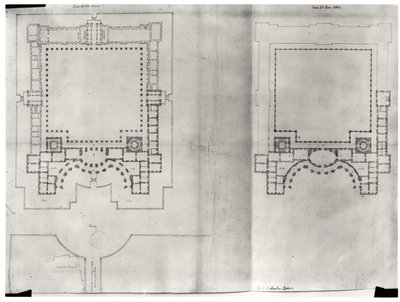Two plans for the first project for the Louvre, from Re... (#253212)