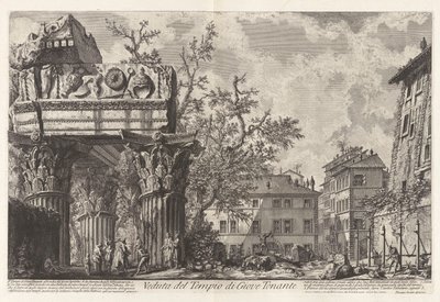 Veduta del Tempio di Giove Tonante (View of the Temple of Jupiter ...