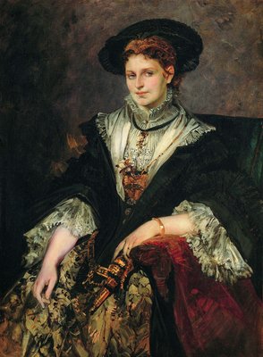 Portrait of Bertha von Piloty, 1872-1873 by Hans Makart