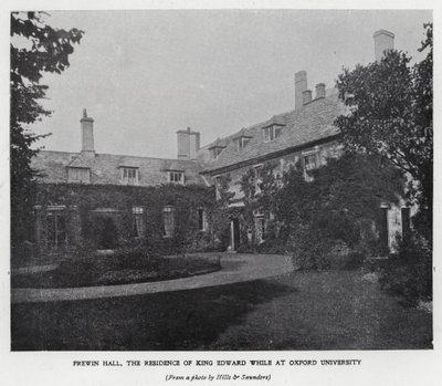 Frewin Hall, residence of King Edward VII while studying at Oxford ...