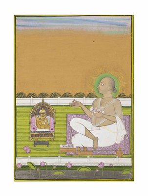 A Sage of the Pushtimarg Sect and Shri Nathji, c.1850