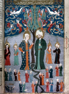 Islamic representation of Adam and Eve by Islamic School