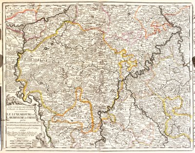 Map of Luxembourg and diocese of Treves (Germany) (Engraving