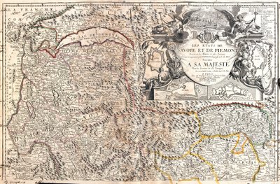 Map of Savoy and Piedmont (Italy) (Engraving