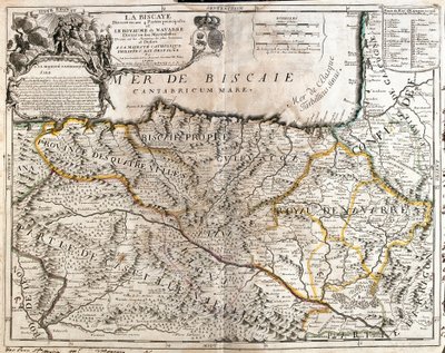Map of the Biscay province (Spain) and the kingdom of Navarre (France ...