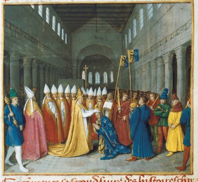 The coronation of Charlemagne, c.1460 by Jean Fouquet