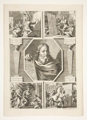 Portrait of Apelles and Four Scenes from the Life of Apelles