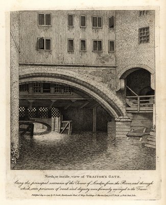 North or Inside View of Traitor's Gate, Principal Entrance to the Tower ...