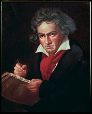 Portrait of Ludwig van Beethoven (1770-1827), German musician ...