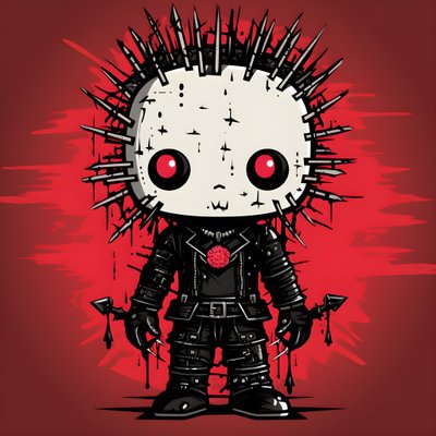 Hello Kitty as Pinhead Shirt Design 4 by Kurt Heppke