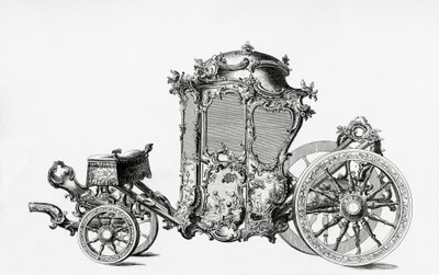 Design for rococo carriage, engraving by Unbekannt Unbekannt