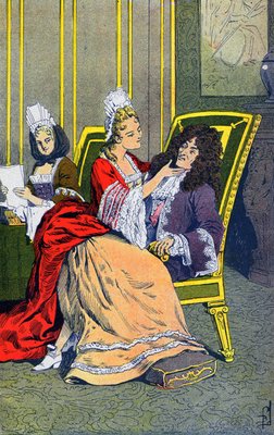Louis XIV family by Louis Charles Bombled: Fine art print