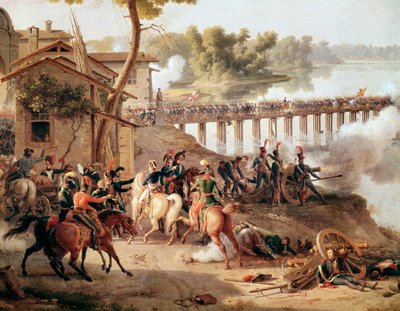 Napoleon Bonaparte giving orders during the Battle of Lodi