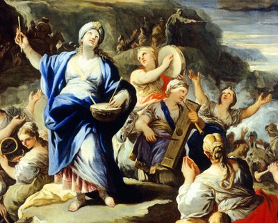 Scene of dancing and singing, from Song of Miriam