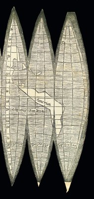 World map in the form of a set of terrestrial globe gores, 1507