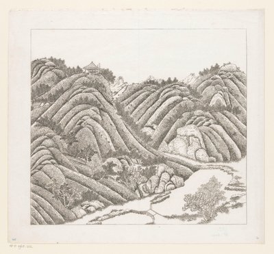 View of part of the imperial summer palace in Chengde (Jehol), China