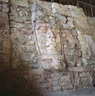 Architectural Mask, Temple of the Mascarones, Kohunlich, Yucatan ...