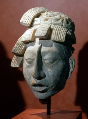 Portrait head of Pacal, King of Palenque from the Temple of the ...