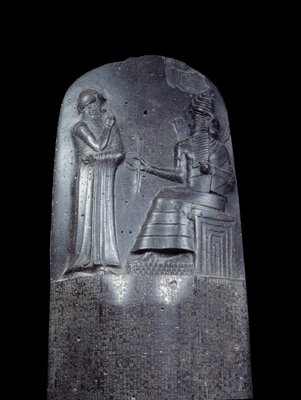 Stele in diorite of the Code of Laws of Hammurabi