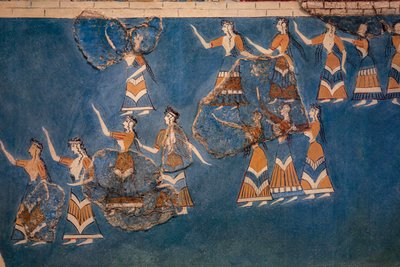 Sacred Grove and Dance Fresco by Minoan: Fine art print