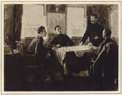 Joseph Stalin in the Headquarters Wagon in Tsaritsyn, Russian Civil War