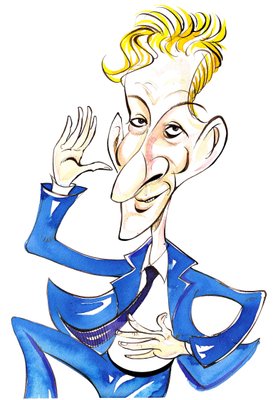 Danny Kaye - color caricature by Neale Osborne
