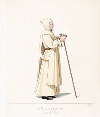 Clerical costume: a Carthusian monk, order of Saint Bruno
