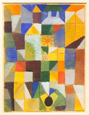 Urban composition with yellow windows by Paul Klee