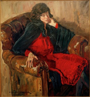 Lady in the armchair by Philipp Franck: Buy fine art print