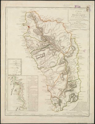 French map depicting the defences of the island at the time of the ...