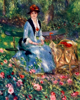 Dans Les Roses by Pierre Auguste Renoir: Fine art print