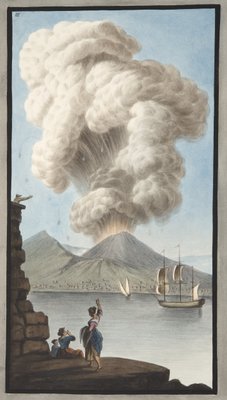 Eruption of Vesuvius, Monday 9th August 1779, plate 3, published as a ...