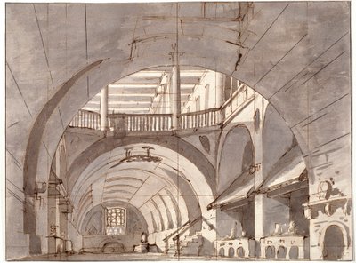 Stage Design for a Theatre Play, 1800s by Pietro Gonzaga