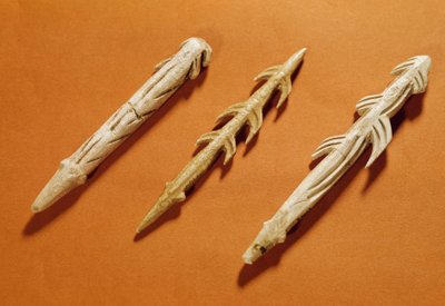 Prehistory: reindeer harpoons used for fishing