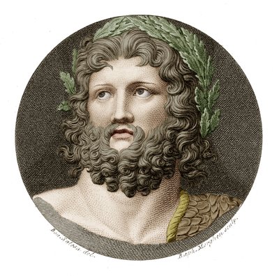 Zeus (coloured engraving) by Raffaello Sanzio Morghen