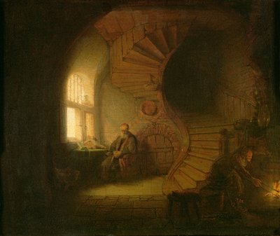 Philosopher in Meditation by Rembrandt van Rijn