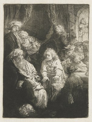 Joseph telling his dreams by Rembrandt van Rijn