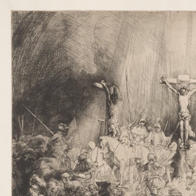 The Three Crosses by Rembrandt van Rijn: Fine art print