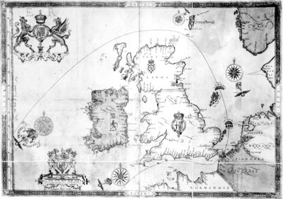 Map showing the route of the Armada fleet, engraved by ... (#110492)