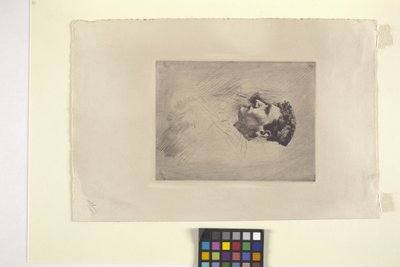 Profile Portrait Of A Man (etching) by Robert Frederick Blum