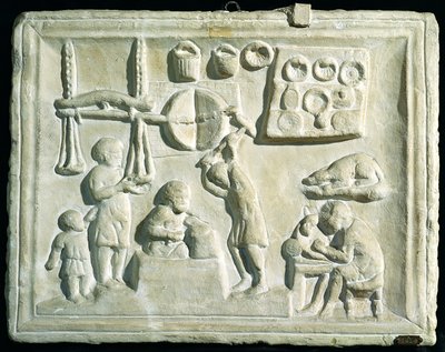 Relief depicting the interior of a forge by Roman