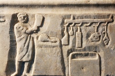 Butcher, bas-relief, Roman civilization by Roman