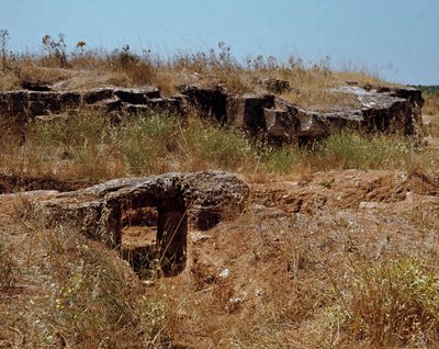 Nuragic culture: ruins of the prenuragic city on the megalithic site of ...