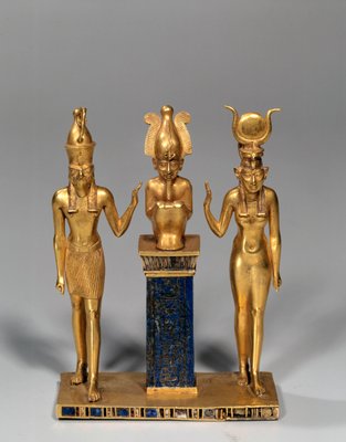 Egyptian antiquite: Osirian triad in the name of Osorkon (Osiris ...