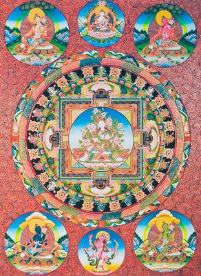 White Tara Mandala; the seven eyed female deity of the buddhist ...