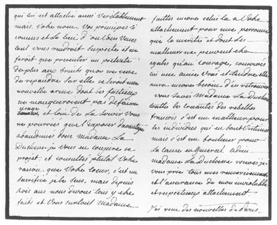 Letter from Hans Axel von Fersen to Marie Antoinette