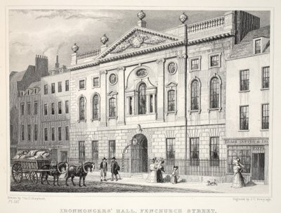 Ironmongers Hall, Fenchurch Street, from London and its Environs in the ...